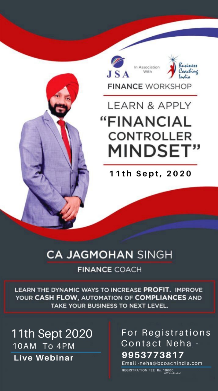Learn & Apply- Financial Controller Mindset- 11 Sep'2020 | Business ...